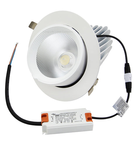 LED Downlight Adjustable Recessed Commercial Lighting 30w High Brightn ...