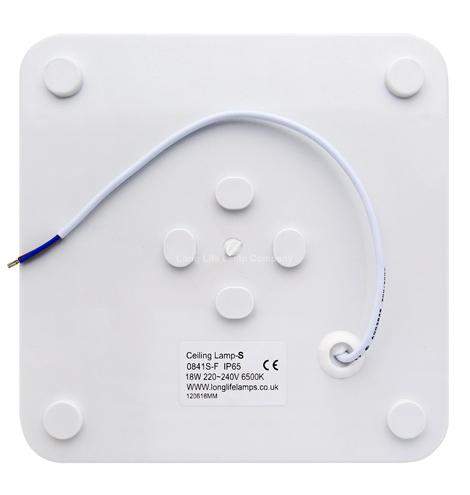 Square 18w LED Ceiling Light Flush Mount IP65 6500k Bulkhead 0841S ...