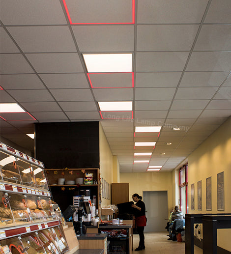 40w LED 600 x 600 Edge Lit Border Recessed Ceiling Light RED – PanelHut